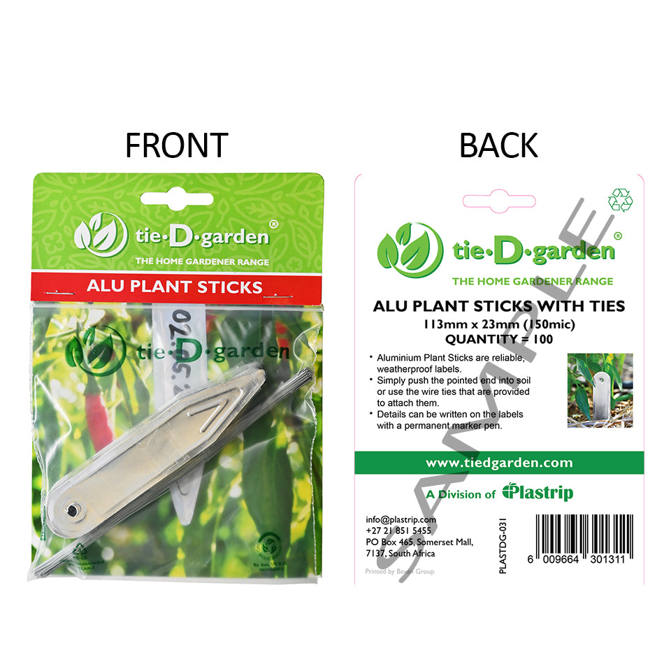 Alu Plant Sticks with Ties - tiedgarden.com